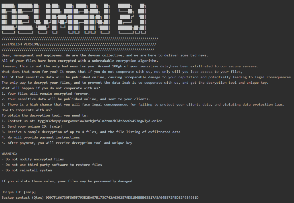 DevMan Ransomware: The Rise of DragonForce’s Successor - threatlabsnews ...